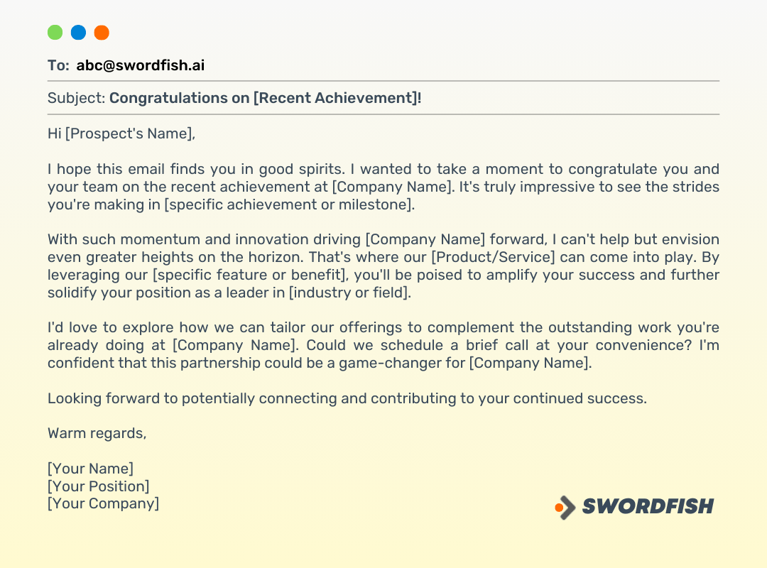12 Cold Email Examples for Lead Generation and Sales Outreach - Swordfish