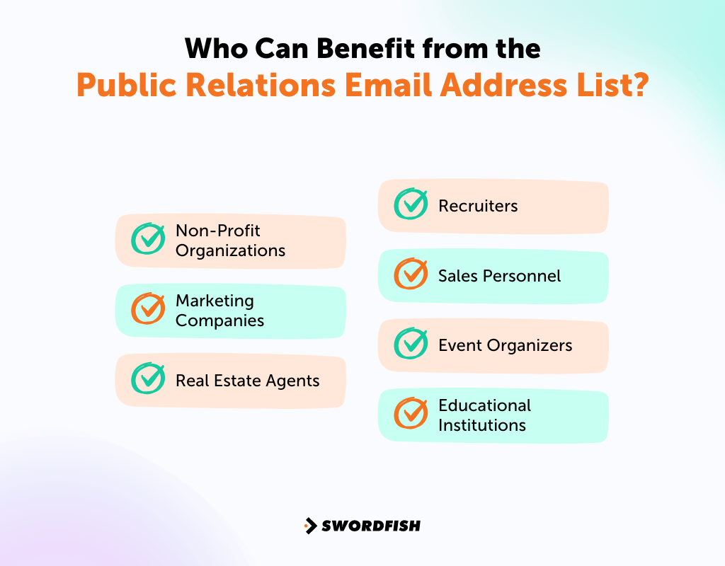 Public Relations Email List: Grow Your Network Exclusively Now! - Swordfish