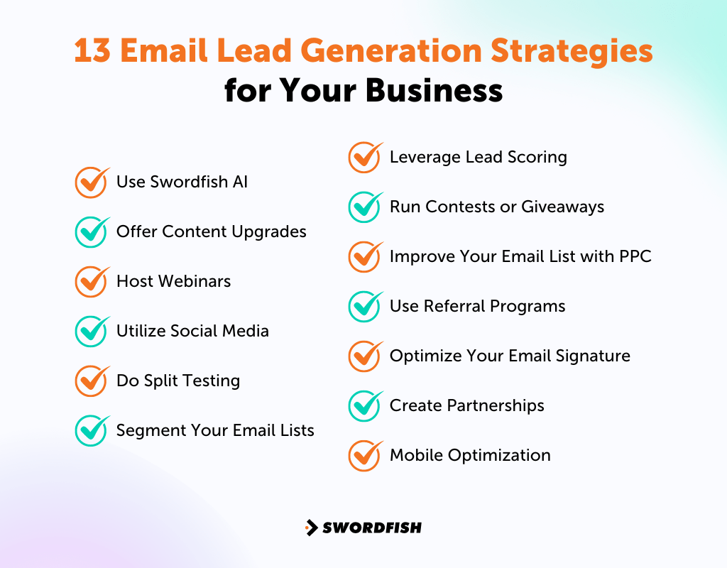 Email Leads: 10 Proven Email Lead Generation Strategies in 2024 - Swordfish