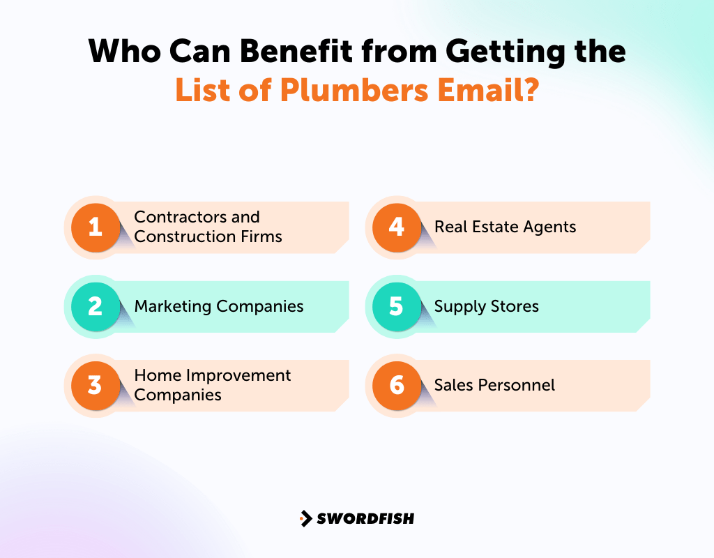 Plumbers Email List: Get the Best Plumbing Contractors Now! - Swordfish
